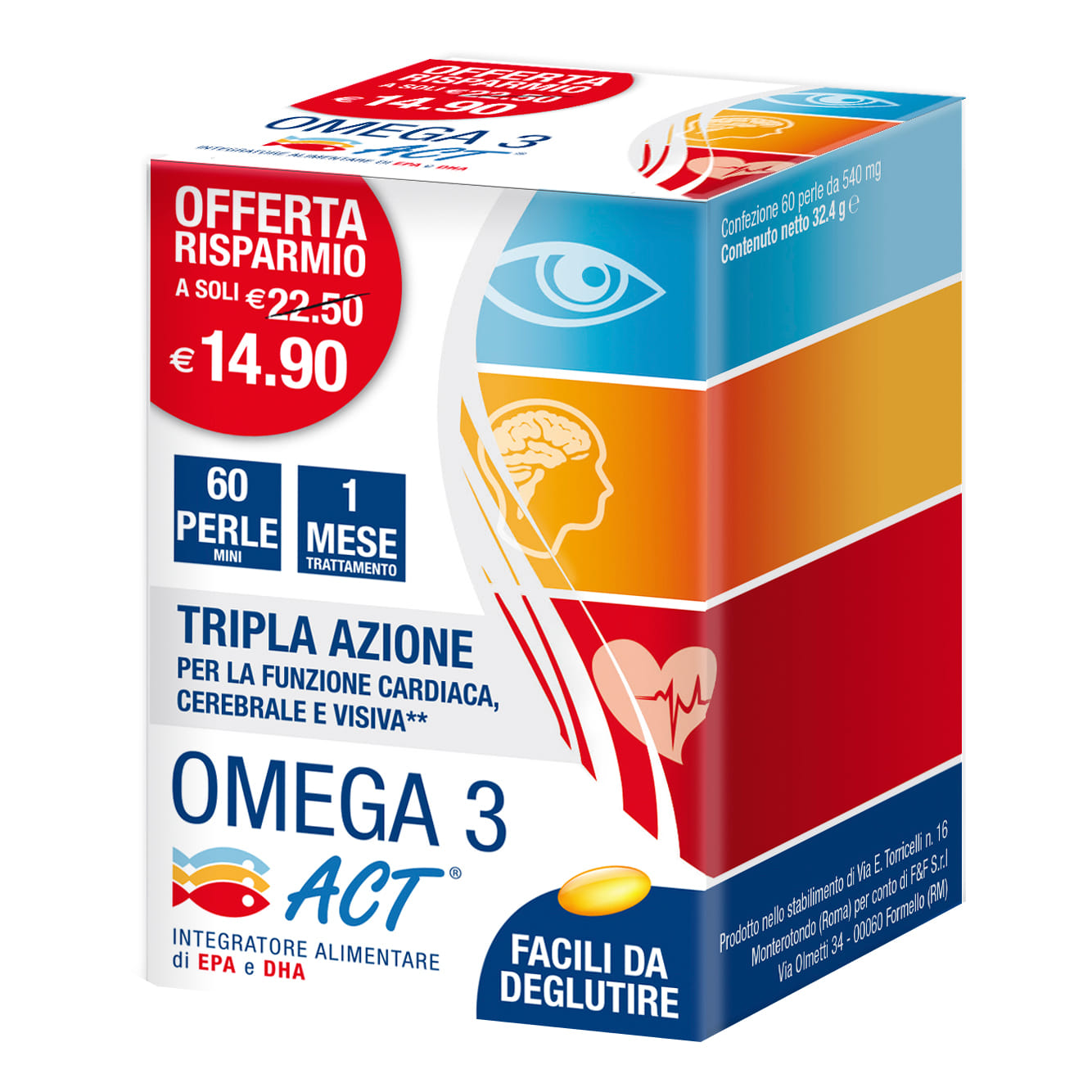 Omega 3 Act Integratore per Cuore e Cervello | 1000Farmacie
