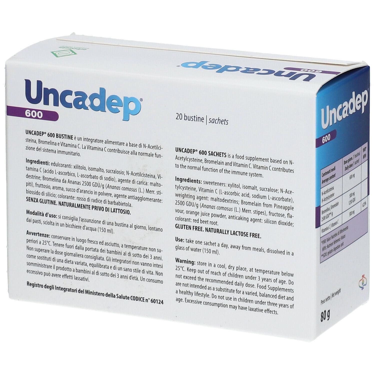 Uncadep 600 20 Bustine | 1000farmacie