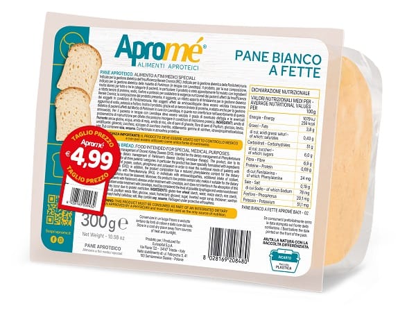 APROME' PANE BIANCO FETTE TAGLIO PREZZO 300 G | 1000Farmacie