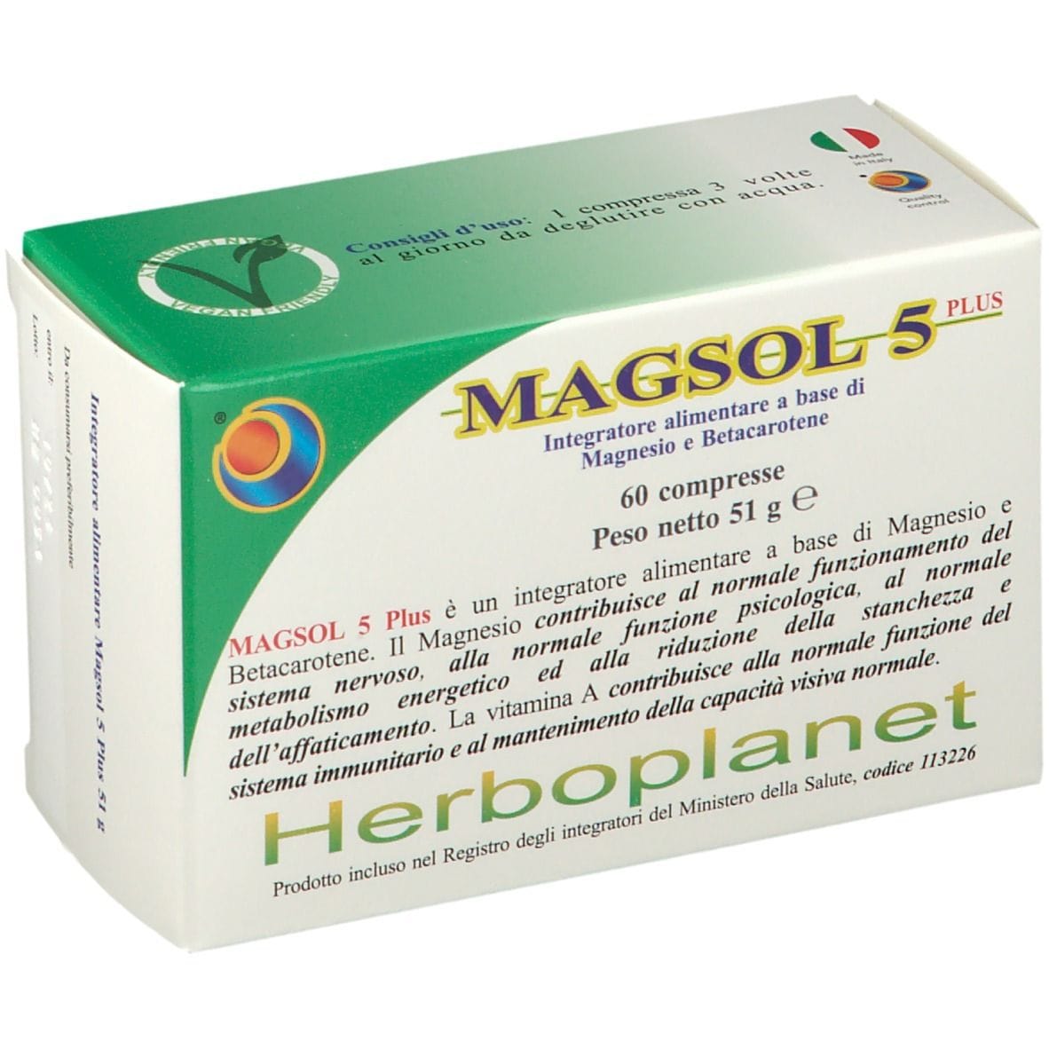Magsol 5 Plus: Magnesio contro stanchezza e stress | 1000Farmacie