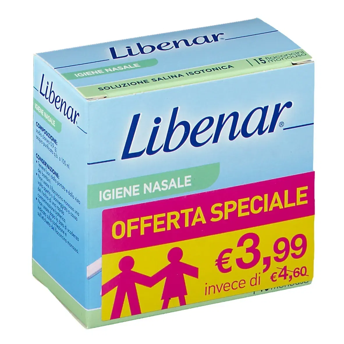 LIBENAR 15 FLACONCINI SOLUZIONE ISOTONICA 5 ML TAGLIO PREZZO | 1000Farmacie