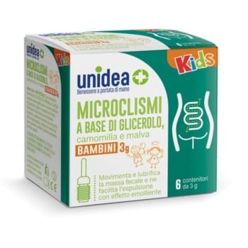 UNIDEA MICROCLISMA PER BAMBINI 3G GLICEROLO CAMOMILLA E MALVA 6 PEZZI ...