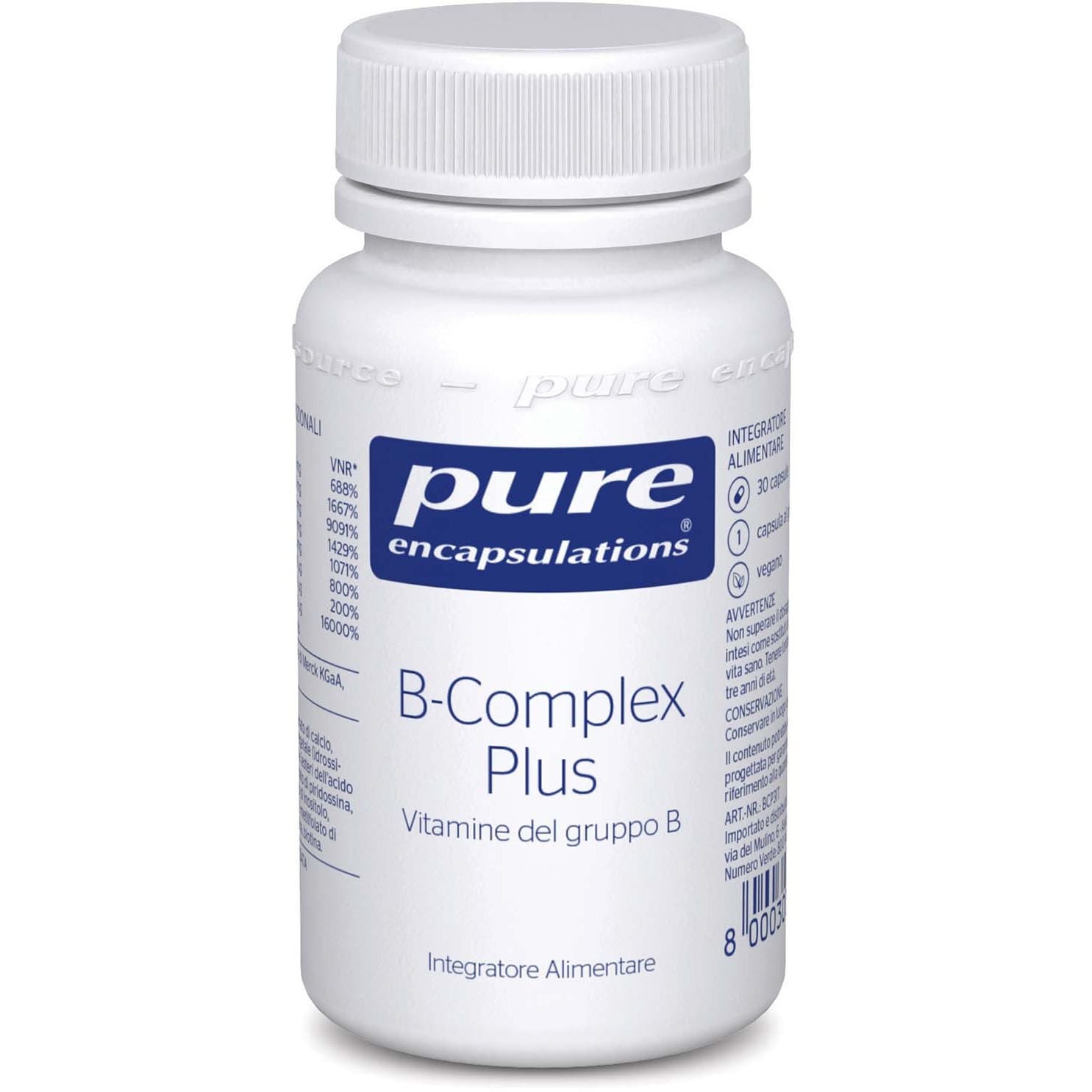 PURE ENCAPSULATIONS B-COMPLEX PLUS 30 CAPSULE | 1000Farmacie