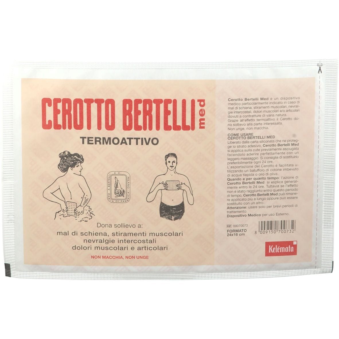 BERTELLI CEROTTO MED GRANDE 24 X 16 CM | 1000Farmacie