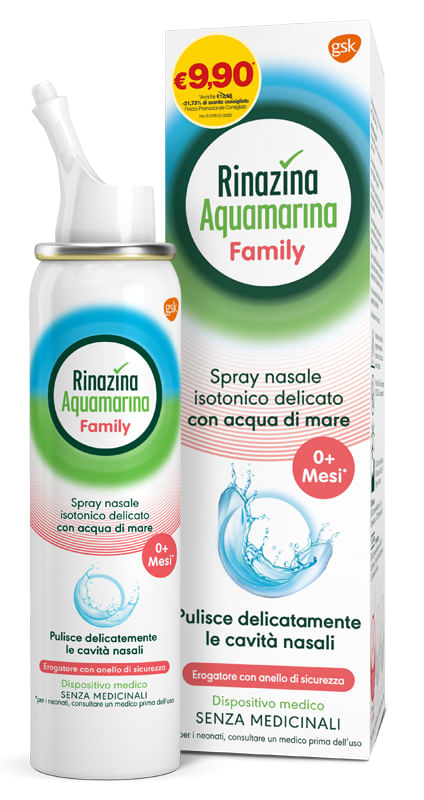 Spray Nasale Isotonico Rinazina Aquamarina Family Promo 100 Ml ...