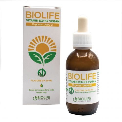 Biolife Vitamina D3 K2 Vegan Gocce Salute di Ossa | 1000Farmacie