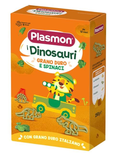 PLASMON PASTA DINOSAURI E SPINACI 250 G | 1000Farmacie