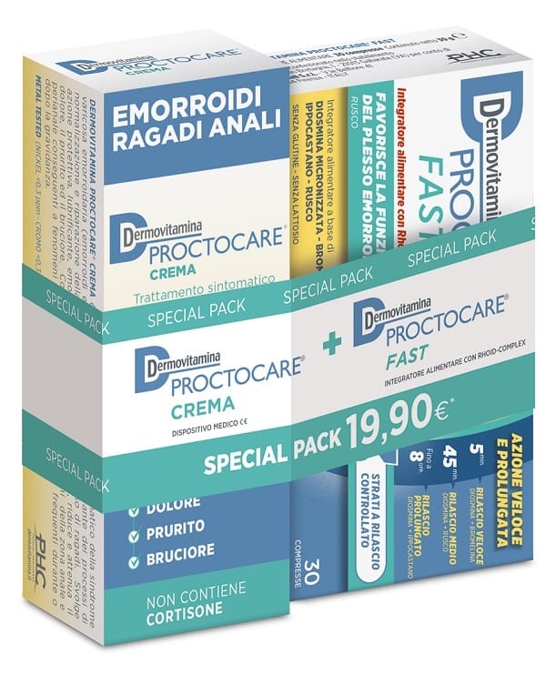 DERMOVITAMINA PROCTOCARE BIPACK PROCTOCARE FAST 30 COMPRESSE ...
